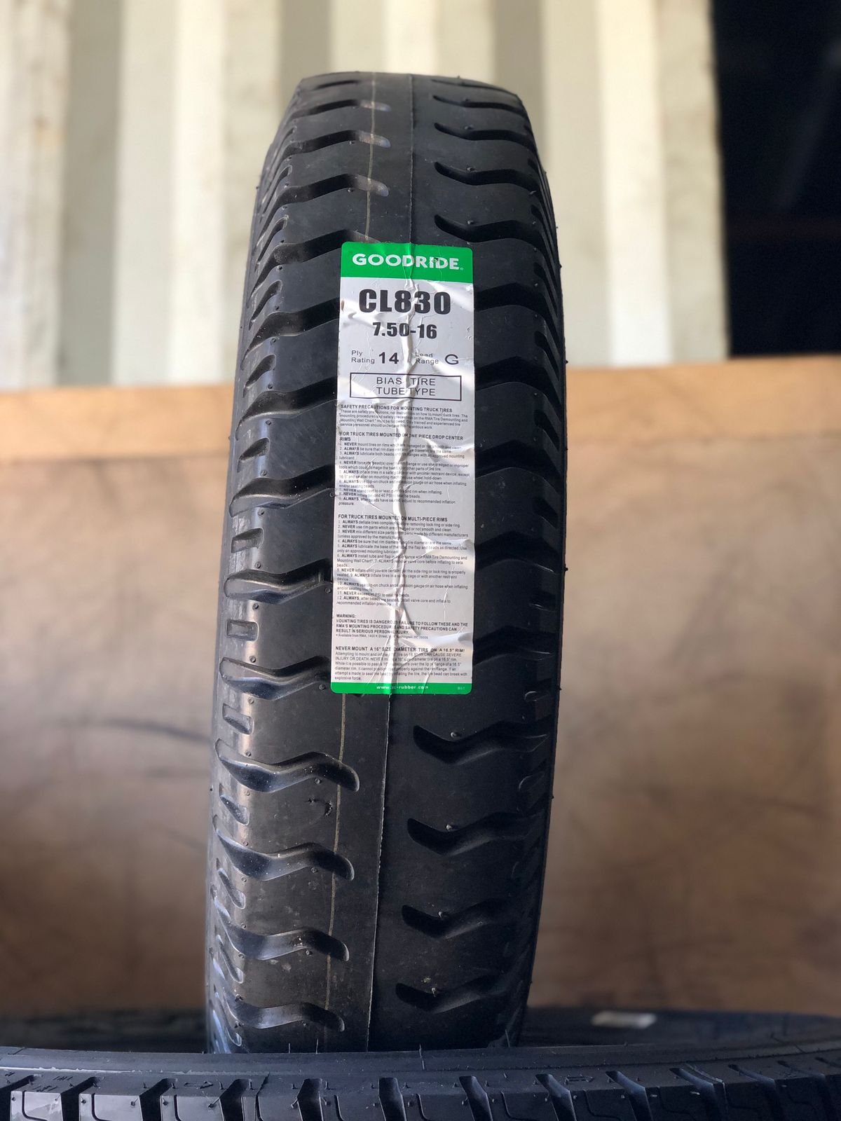 Pneu 7.50-16 LT 14PR 122/118G CL830 GOODRIDE - Pneutek Pneus